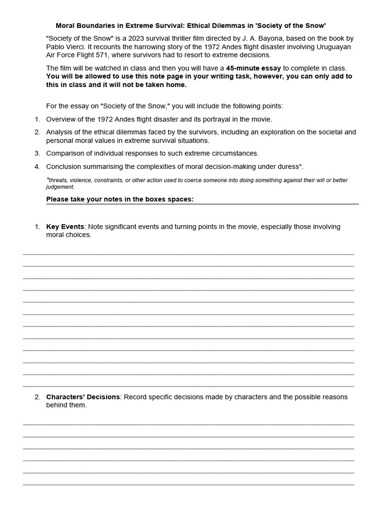 Moral Boundaries in Extreme Survival | PDF | Morality | Psychology