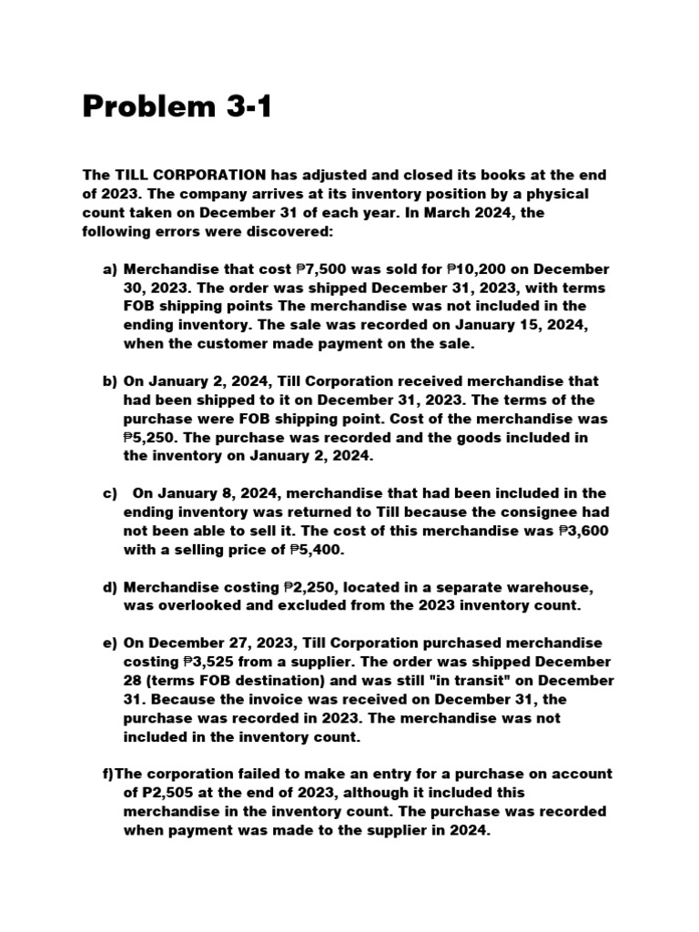 Auditing Pdf Inventory Merchandising