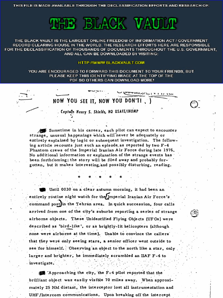 1981 Tehran UAP | PDF | Unidentified Flying Object | Aviation