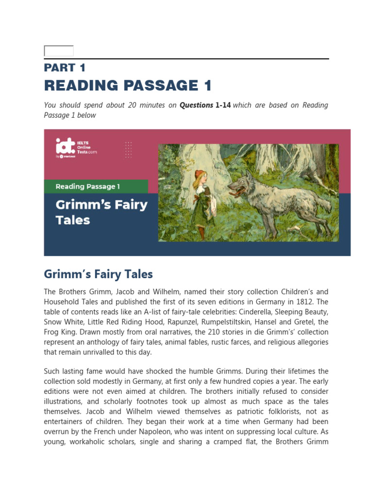 Grimm Fairy Tales: Origins and Impact | PDF | General Fiction