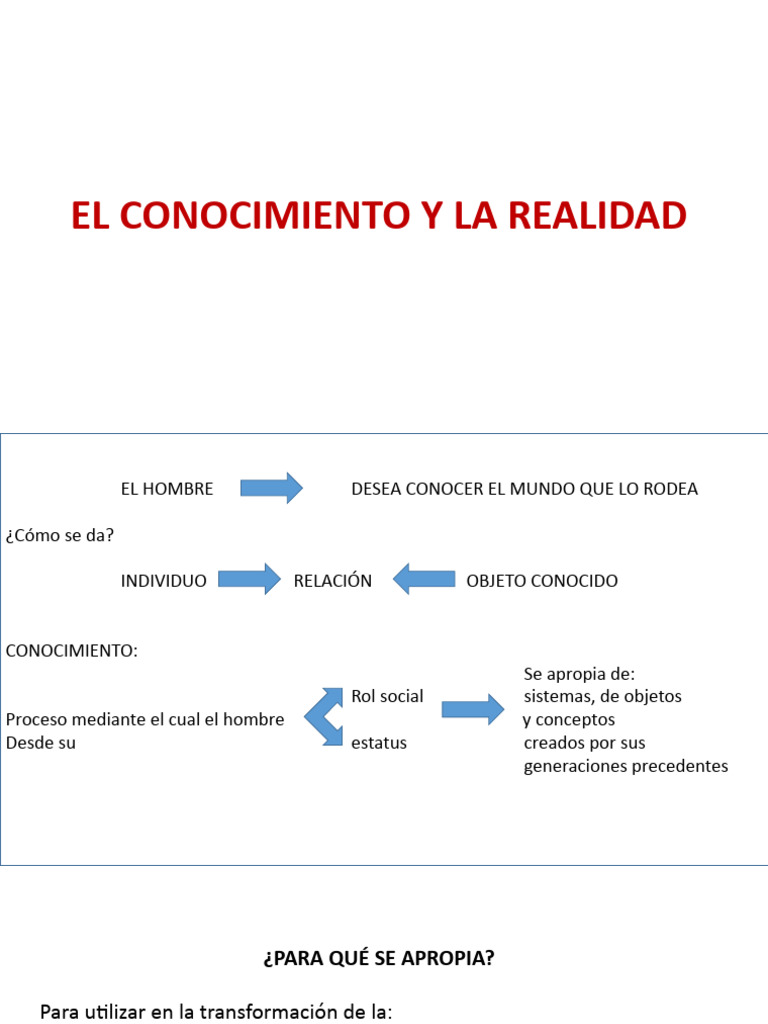 Tema 2 Fundamentos Teoricos - Realidad y El Conocimiento | PDF | Conocimiento | Teoría