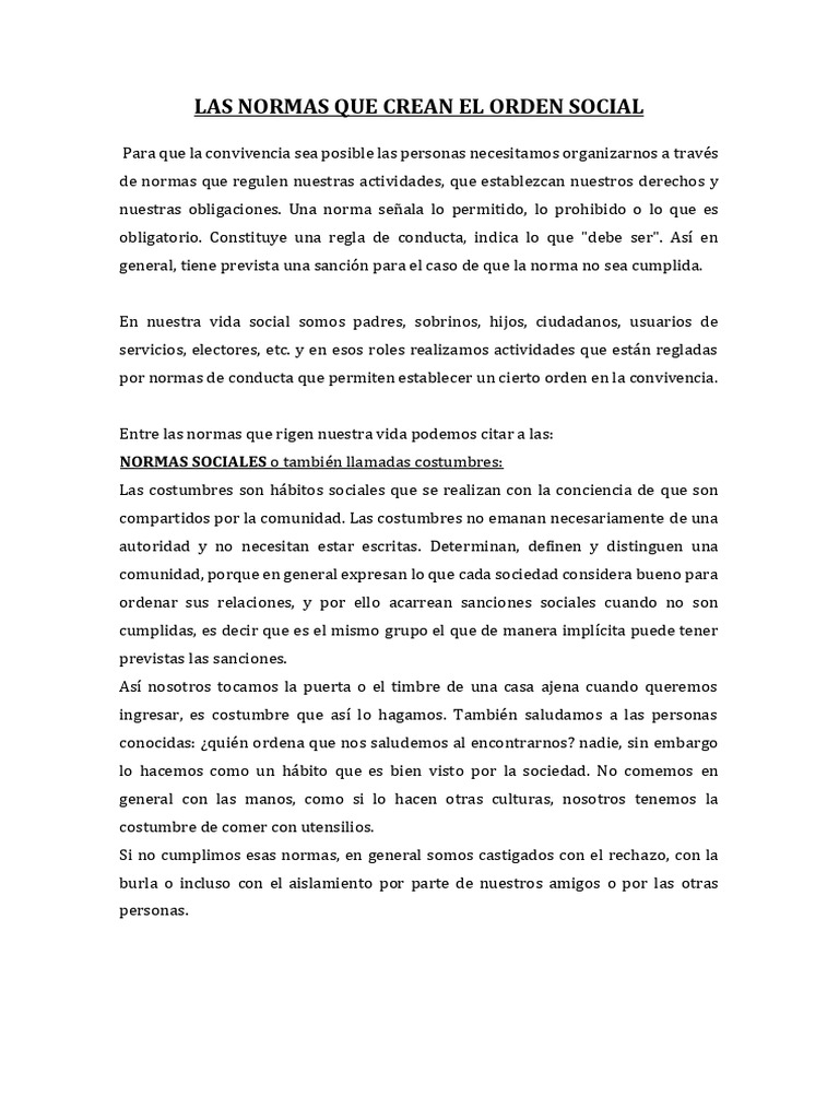 ¿Que Son Las Normas | PDF