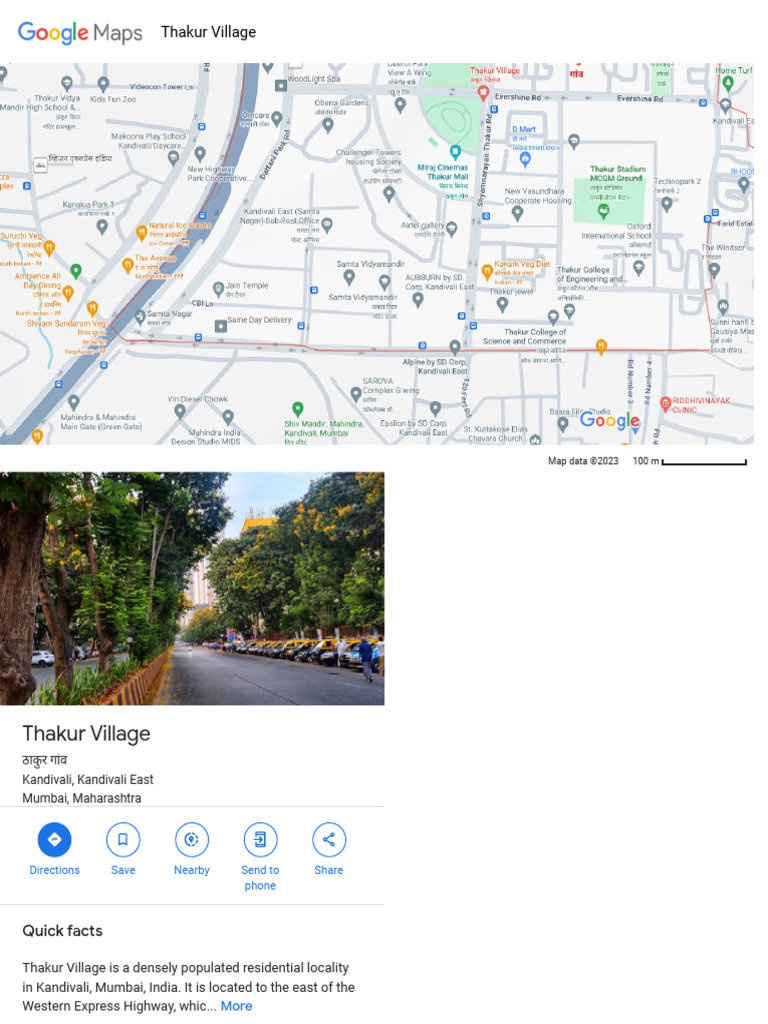 Thakur Village - Google Maps | PDF