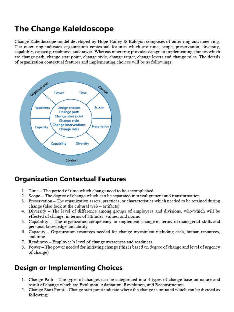 The Change Kaleidoscope | PDF