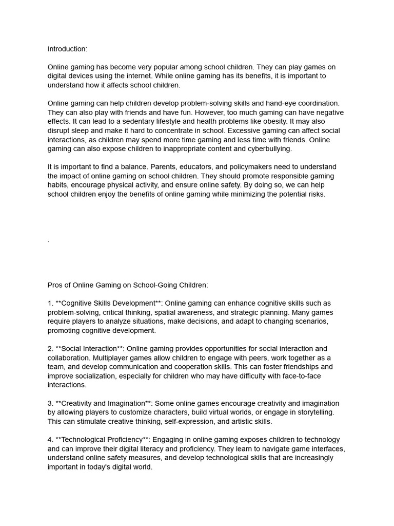 Online Gaming | PDF | Creativity | Behavior