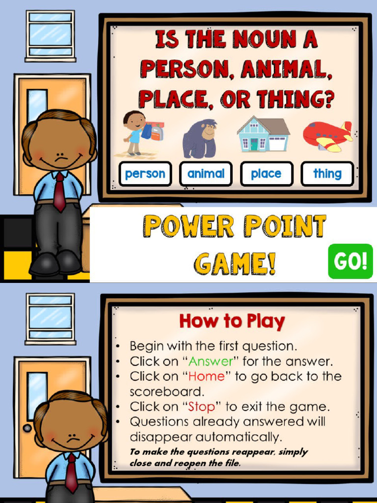 Nouns Power Point Game | PDF
