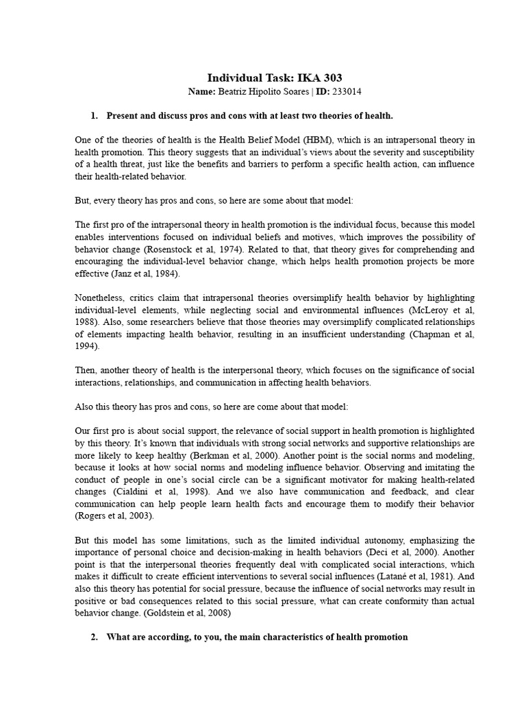 Individual Task IKA303 | PDF | Empowerment | Behavior