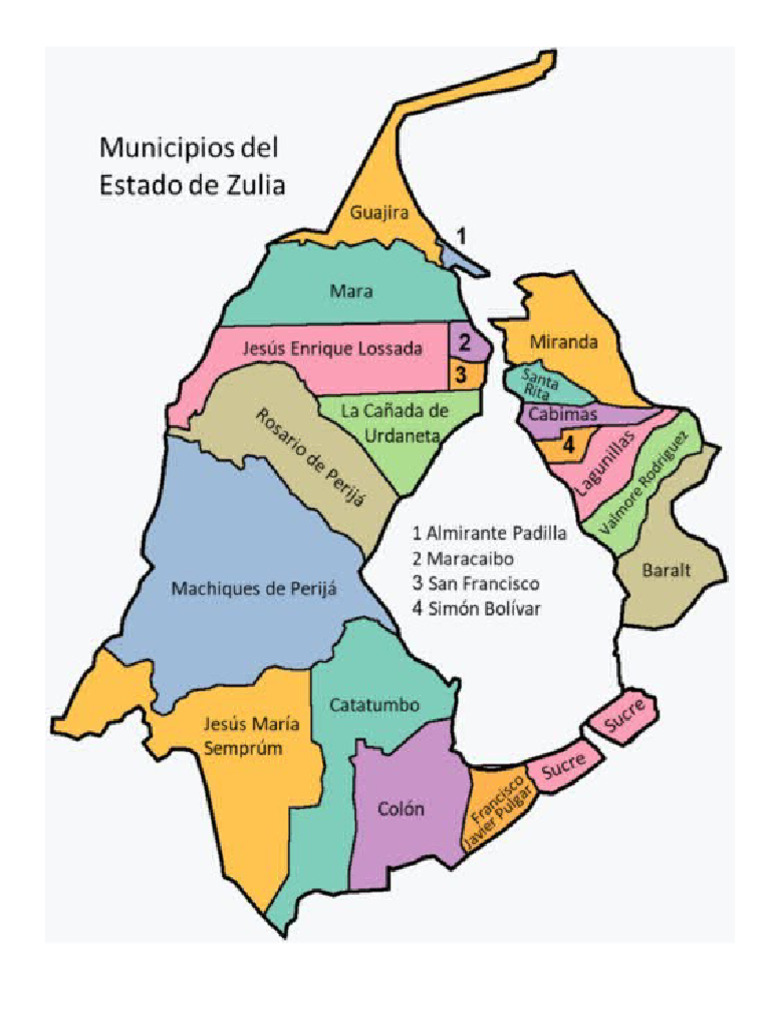 Mapa Estado Zulia Imprimir | PDF