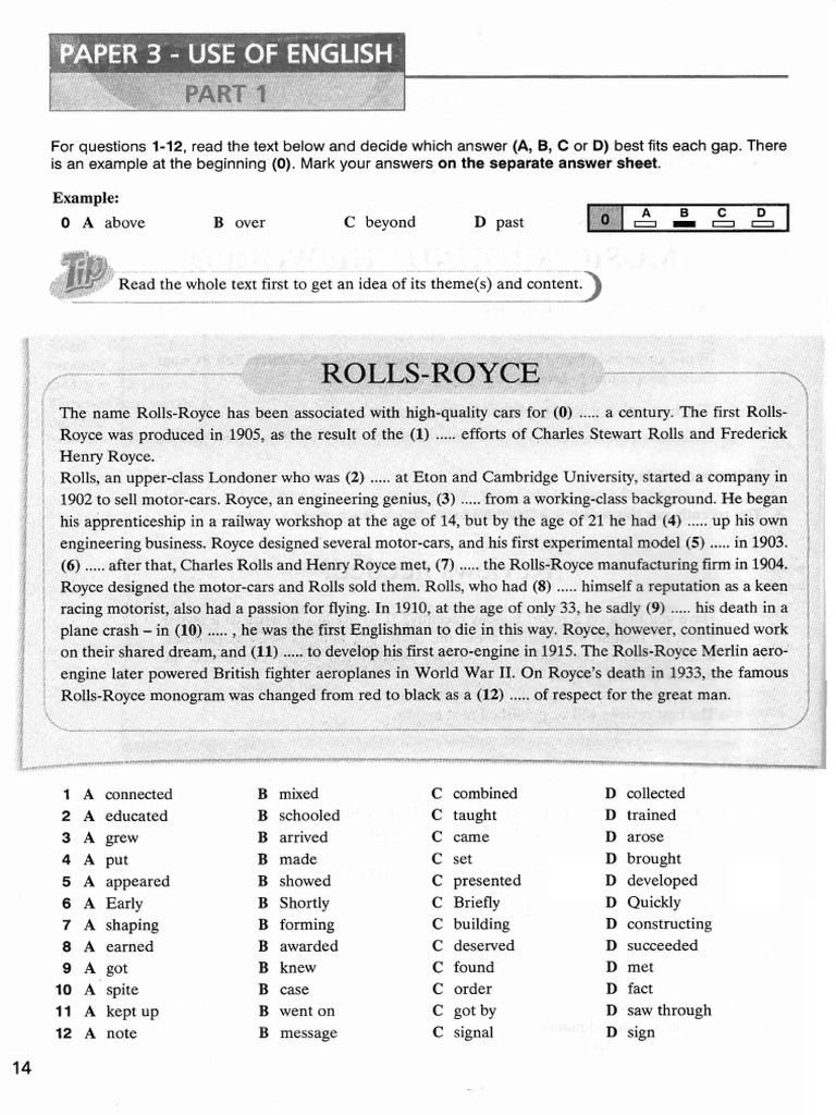 FCE English in Use | PDF