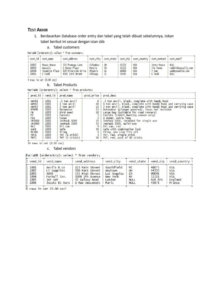 Praktik DDL DML | PDF