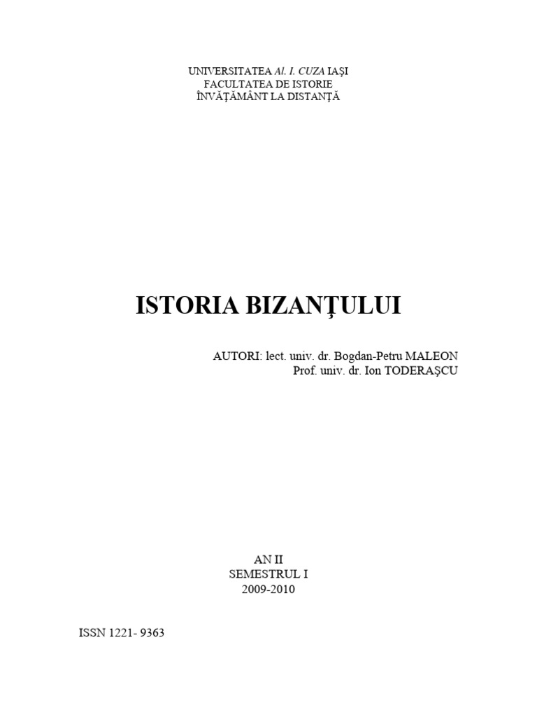 Istoria Unui Bizant | PDF