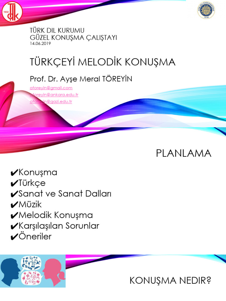 TDK Turkceyi Melodik Konusma 28062019pptx | PDF
