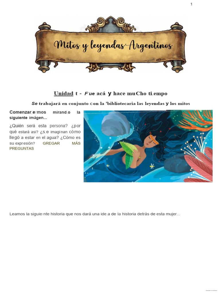 Secuencia PDL - Leyendas y Mitos-1 | PDF | Plantas