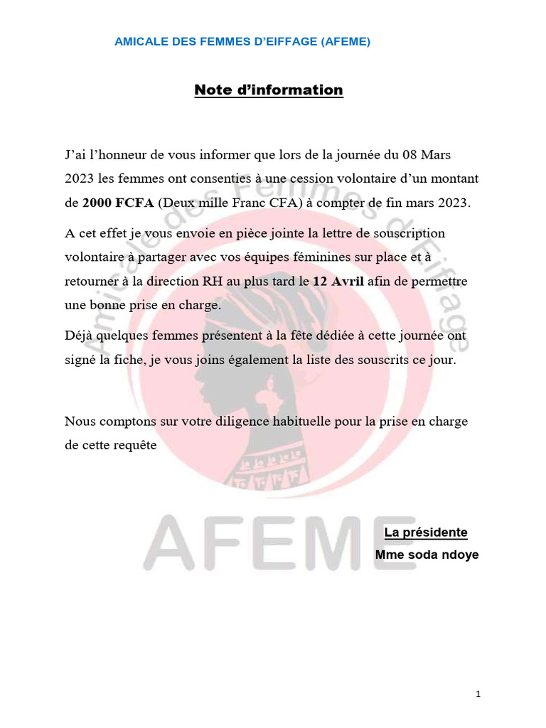 Note d'information | PDF