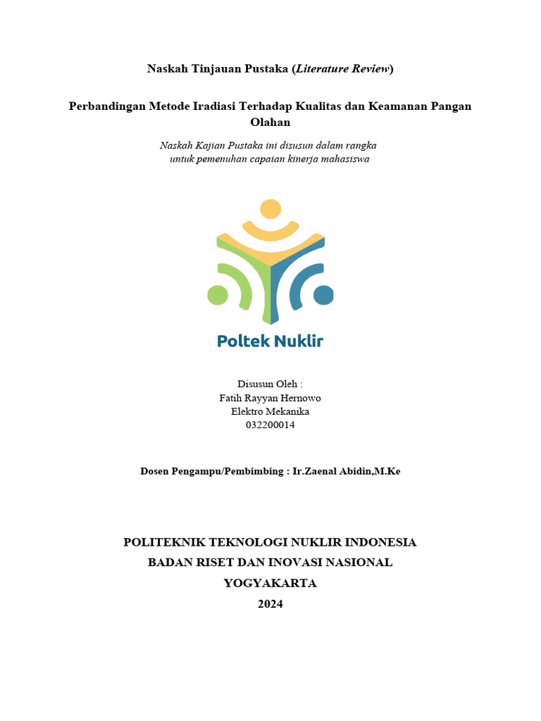 Metode Iradiasi untuk Keamanan Pangan | PDF
