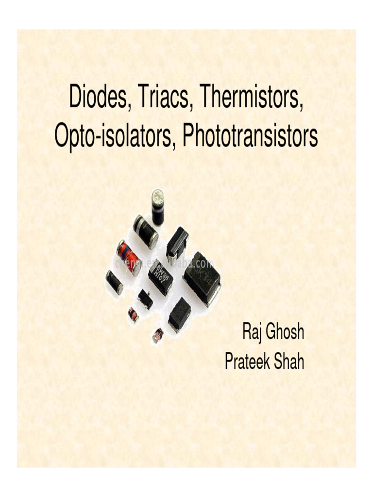 Diodes Triacs | PDF | P–N Junction | Diode