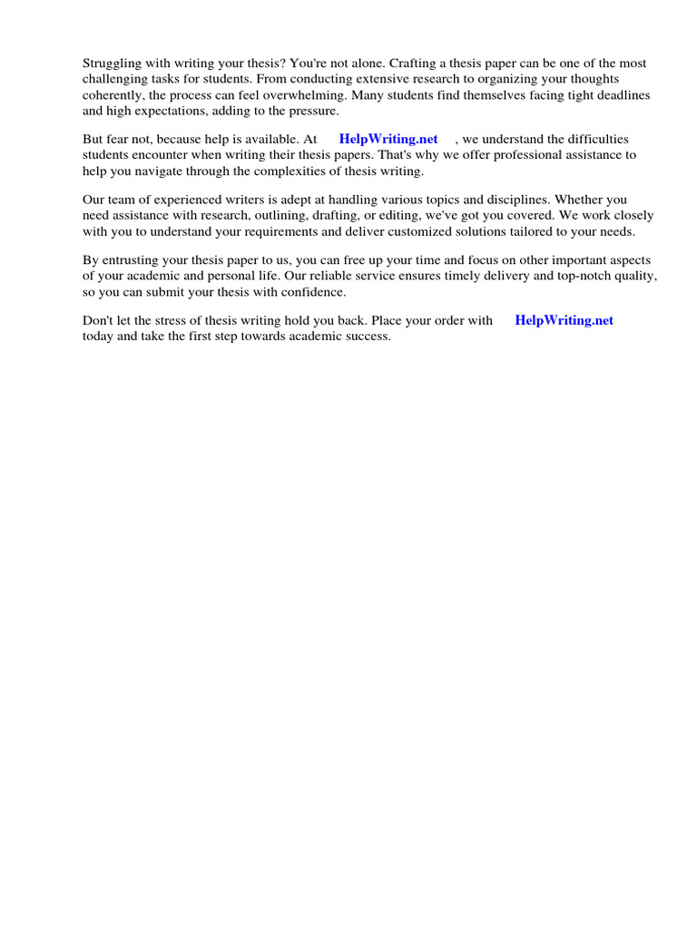 Sample Thesis Paper | PDF | Thesis | Essays