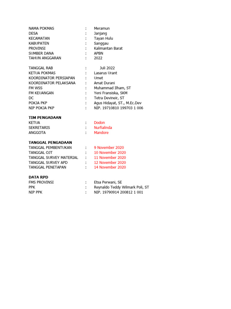 Rab Janjang Ver 4.0 (RKM) | PDF