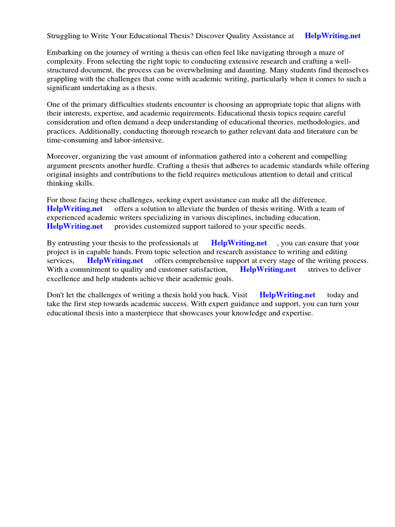 Educational Thesis Topics Sample | PDF | Thesis | Social Media