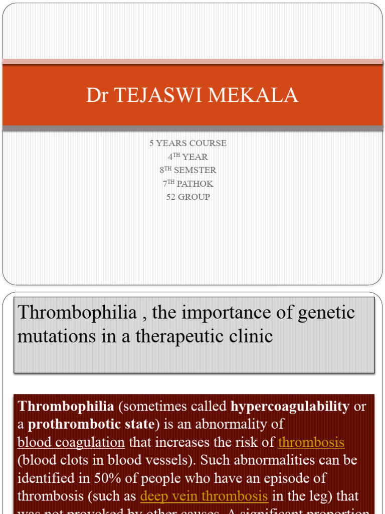 DR Tejaswi Mekala Pul | PDF | Thrombosis | Anatomy