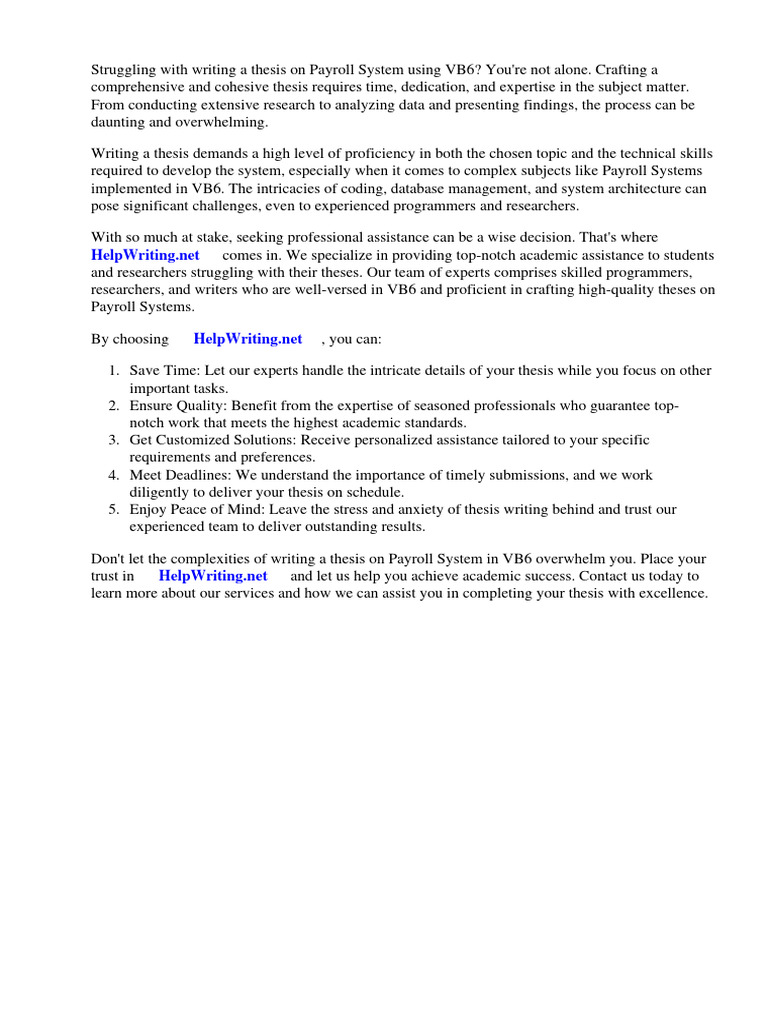 Payroll System Thesis Vb6 | PDF