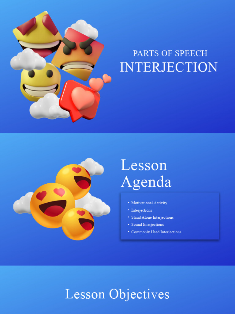 Parts of Speech Interjection | PDF | Semantics | Linguistic Typology