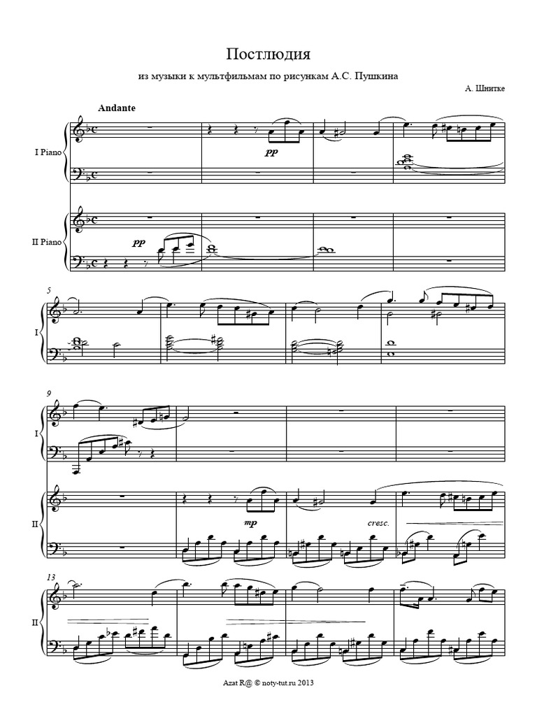 Schnittke - 2 Pianos Concerto | PDF