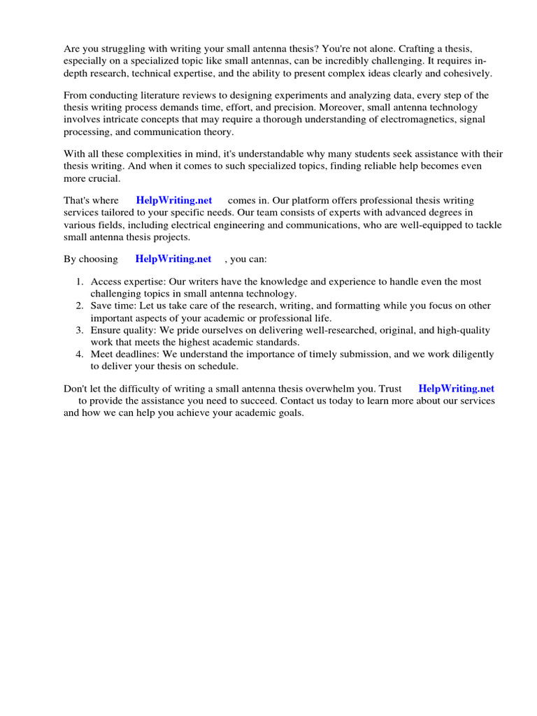 Small Antenna Thesis | PDF | Antenna (Radio) | Radio