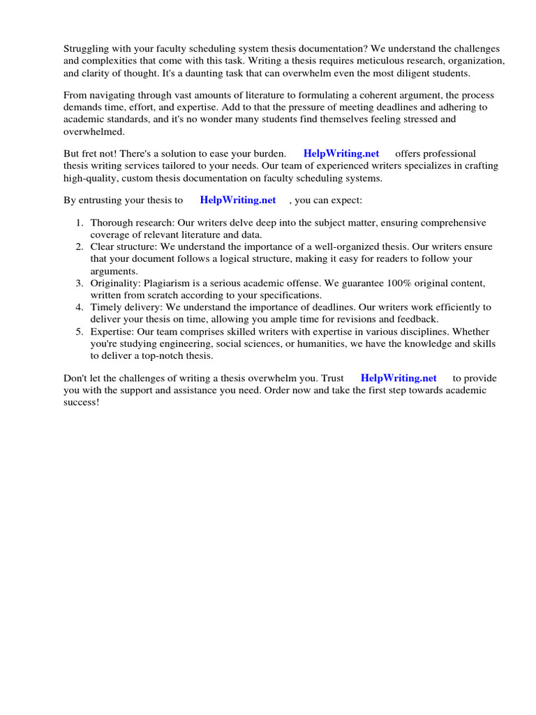 Faculty Scheduling System Thesis Documentation | PDF | Thesis | Science