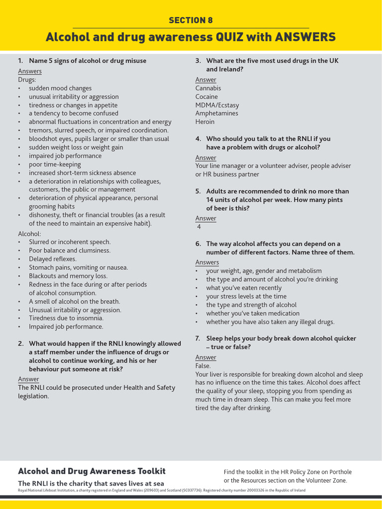 Signs of Drug and Alcohol Misuse | PDF | Clinical Medicine | Diseases ...