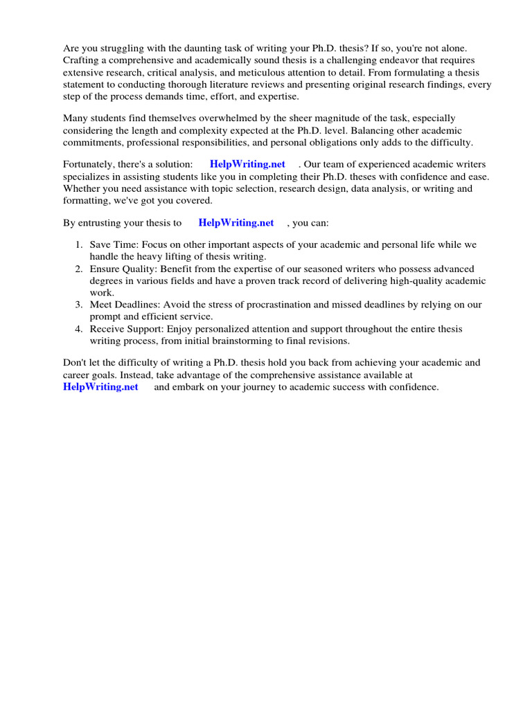 Thesis PHD Length | PDF