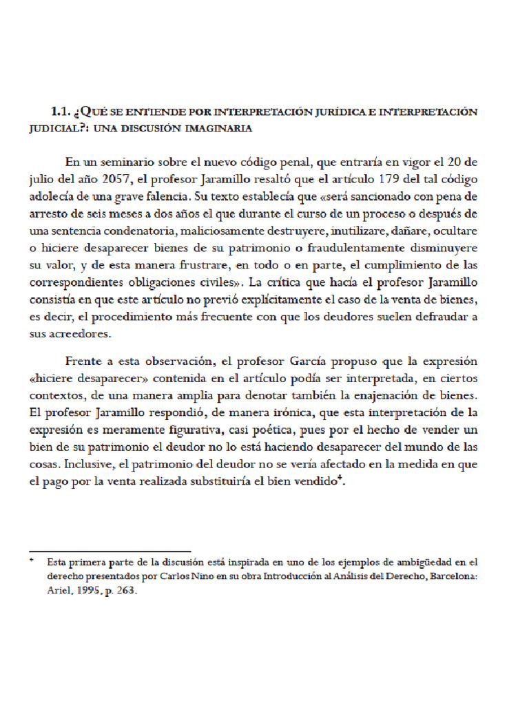 Ejercicio Interpretación Judicial | PDF