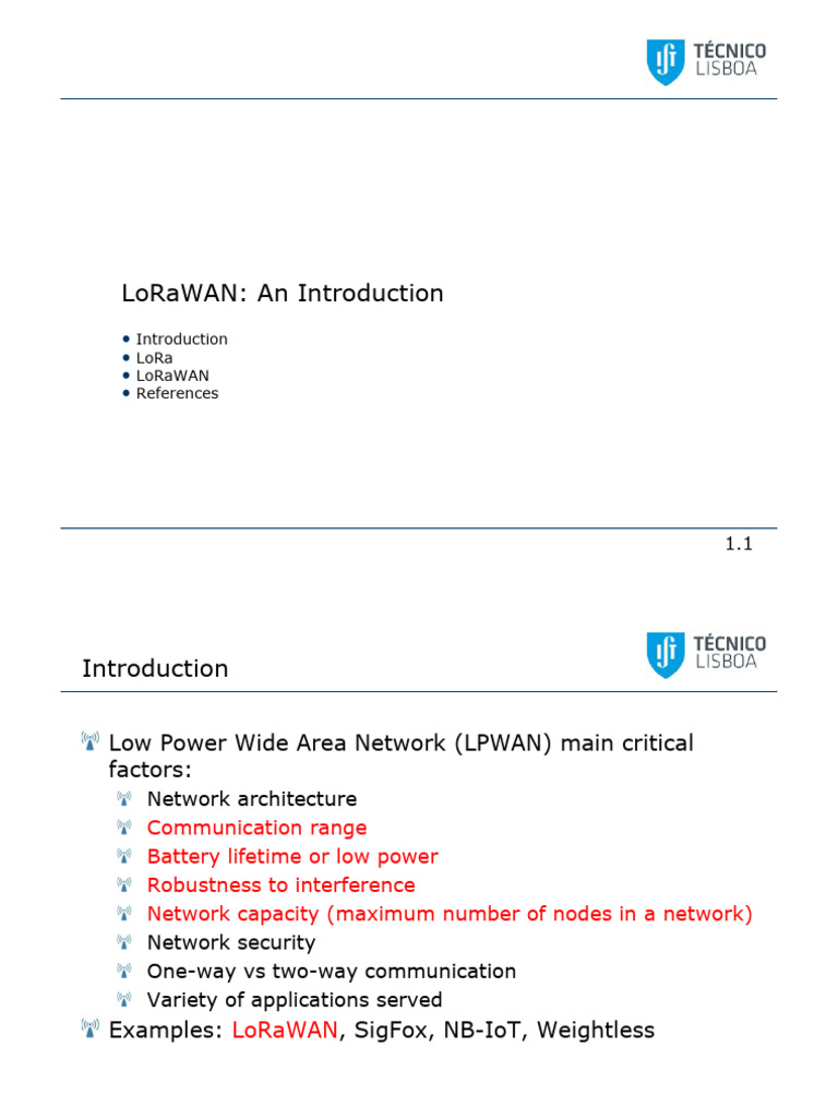 LoRaWAN Introduction | PDF