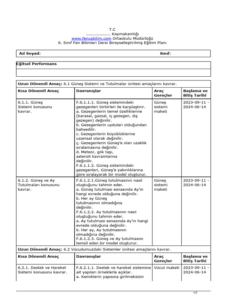 6-BEP-YILLIK-PLAN-www.fenusbilim.com_-1 | PDF