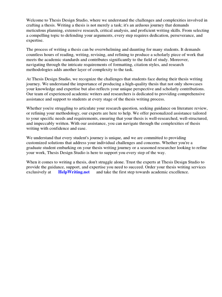 Thesis Design Studio | PDF | Expert | Thesis