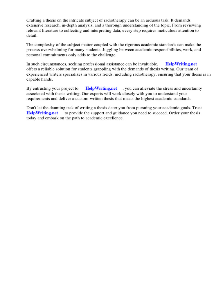 Thesis Radiotherapy | PDF | Radiation Therapy | Radioactive Decay