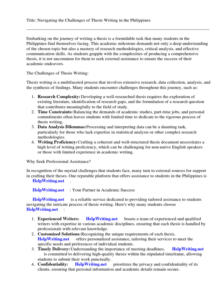 Thesis Examples PDF in The Philippines | PDF | Thesis | Tagalog Language