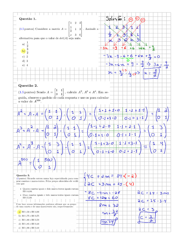 MAT4 Solução Recuperação | PDF