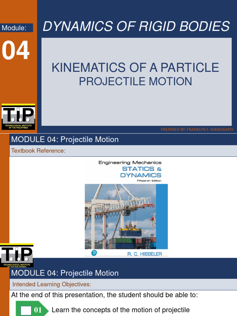 CE008-Module 4 - Kinematics of A Particle-Projectile Motion | PDF ...