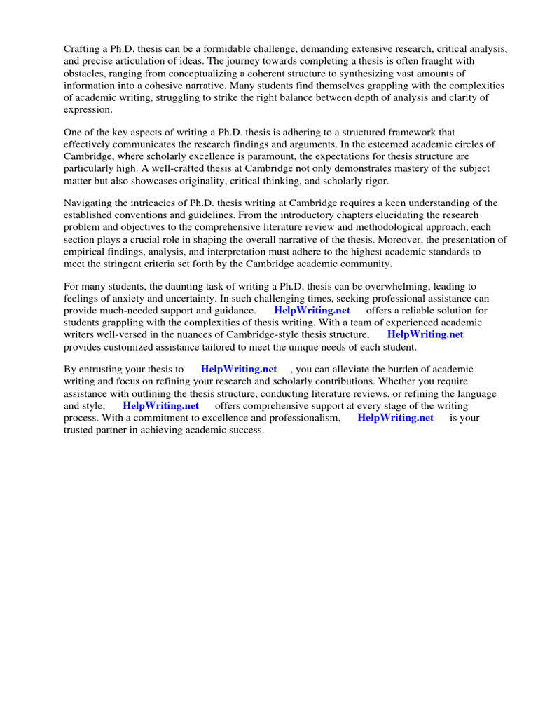 Phd Thesis Structure Cambridge Pdf Thesis Doctor Of Philosophy