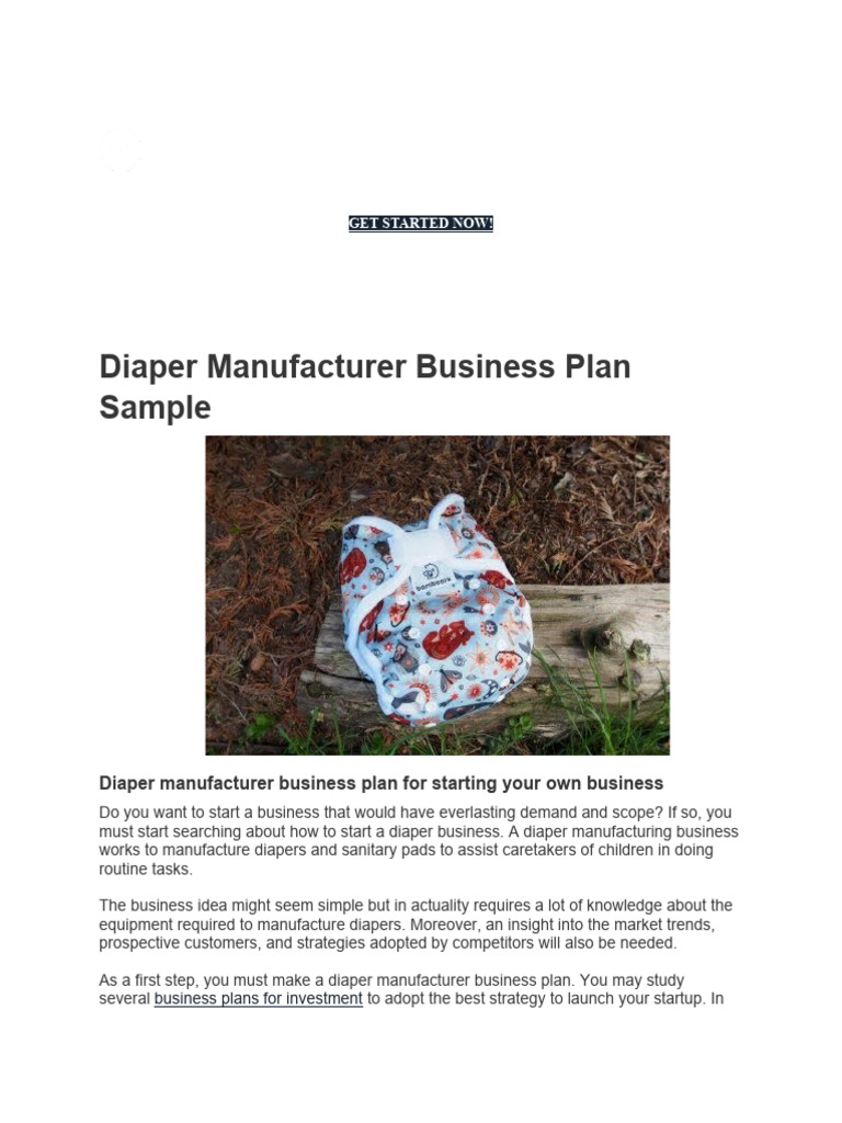 Diaper Manufacturer Business Plan Sample: Contact Us | PDF | Value ...