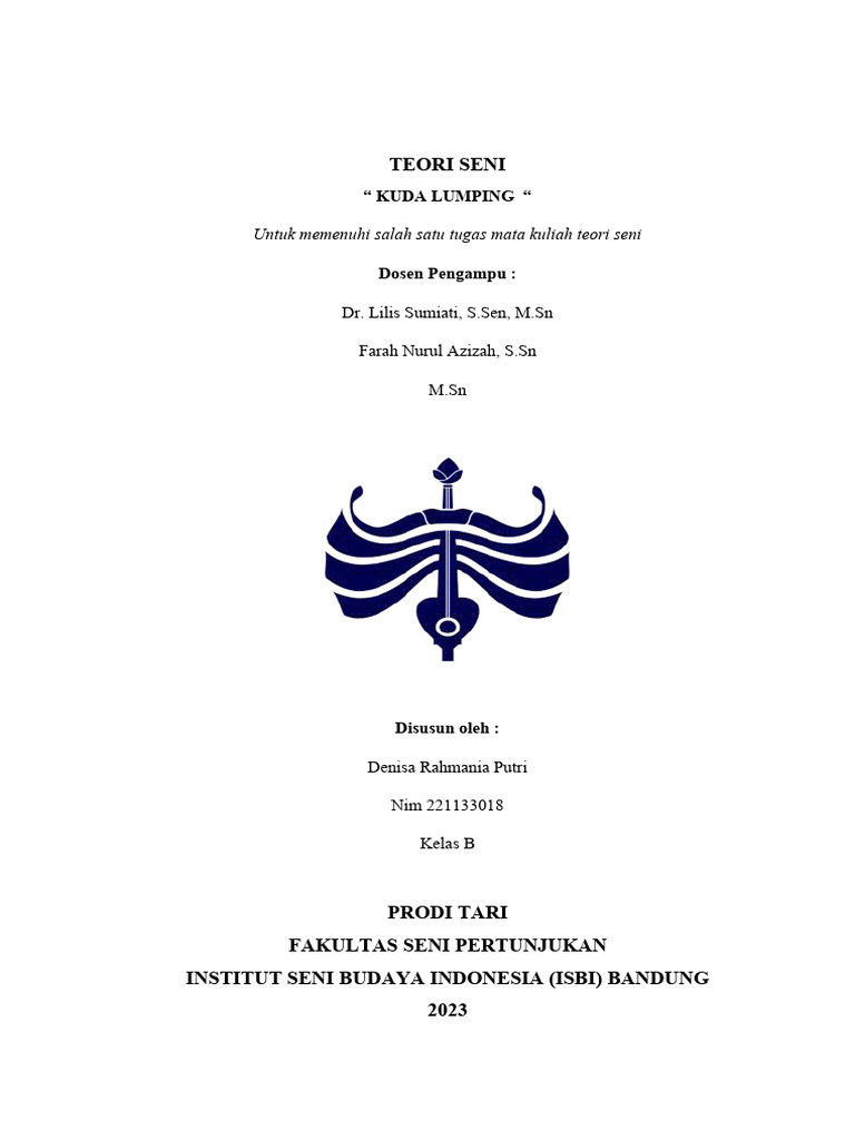 Denisa Rahmania Putri (Teori Seni) | PDF