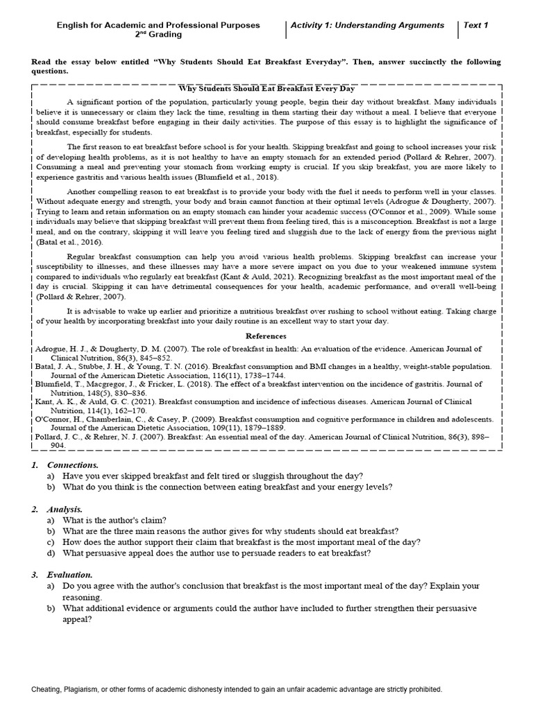 EAPP (2nd Grading) - Understanding Argumen | PDF
