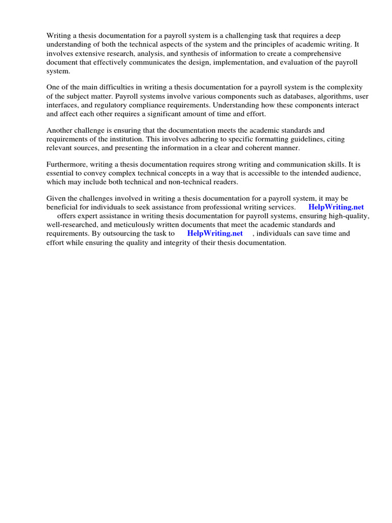 Thesis Documentation Payroll System | PDF | Payroll | Employment Thesis Documentation Payroll System | PDF | Payroll | Employment