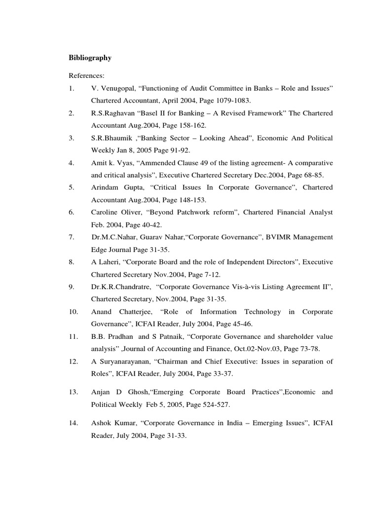 16 Bibliography | PDF | Finance & Money Management