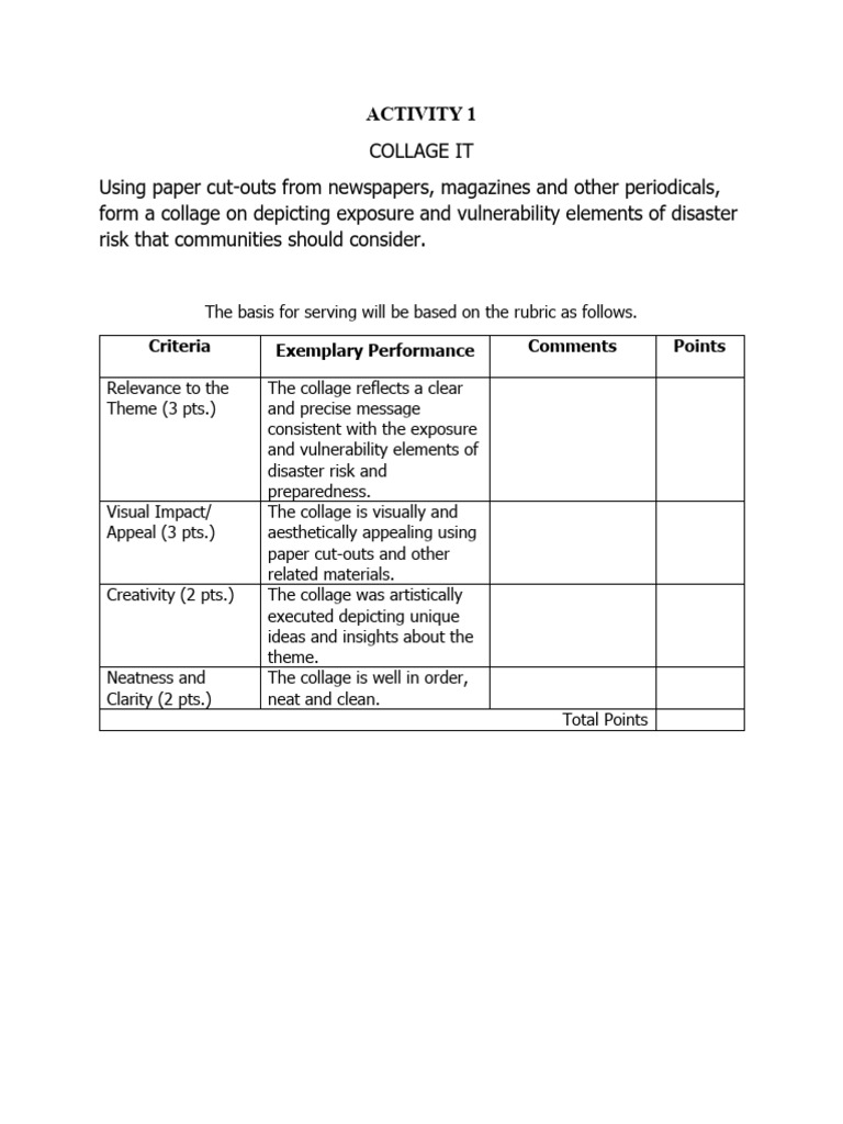 Activity 1 and Assessment 1 DRRR | PDF