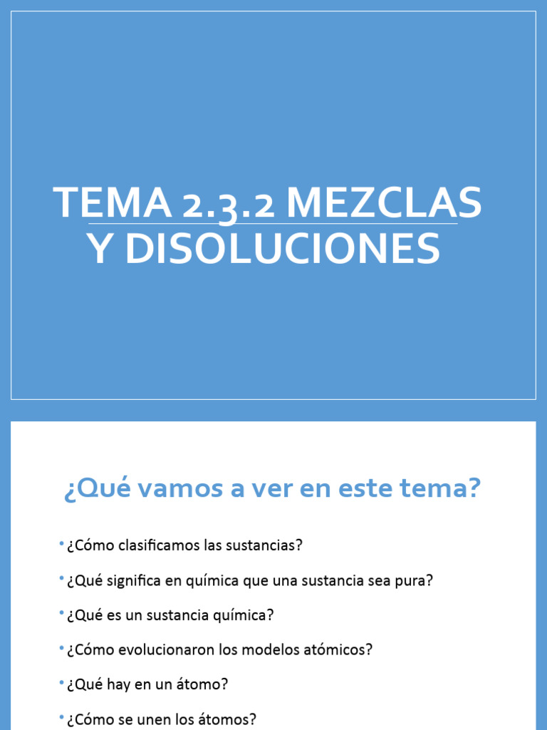 Mezclas y Disoluciones: Guía Básica | PDF