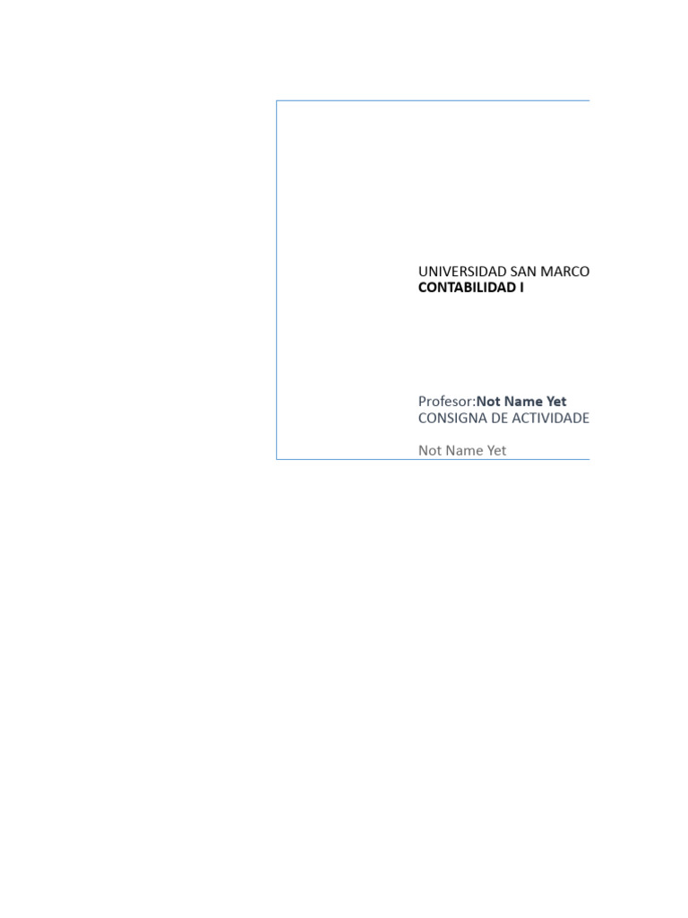 CONSIGNA DE ACTIVIDADES. CASO 1 - MÓDULO 1 y 2 - Contabilidad I | PDF