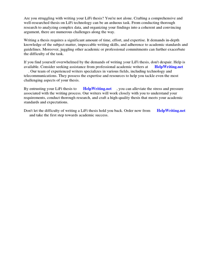 Lifi Thesis | PDF