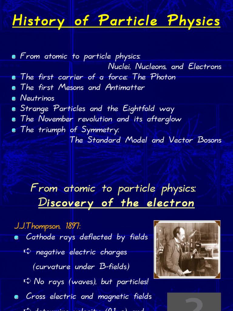 History of Particle Physics Overview | PDF | Quark | Electron